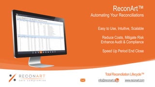 ReconArt Total Reconciliation Lifecycle - Introduction & Overview | PPT
