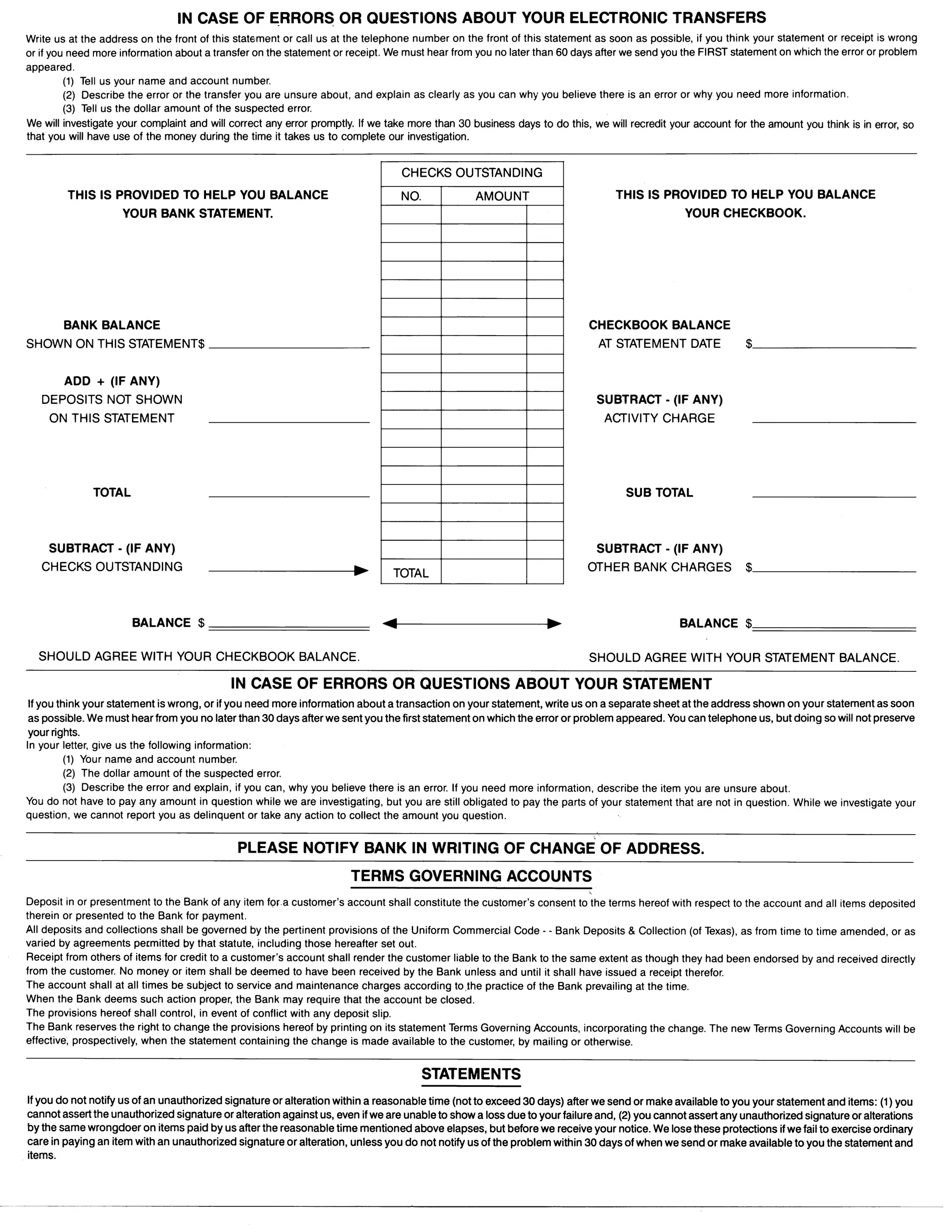 Reconciliation Sheet | PDF
