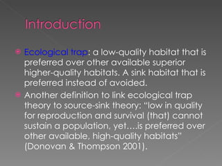Ecological Traps_Battin | PPT