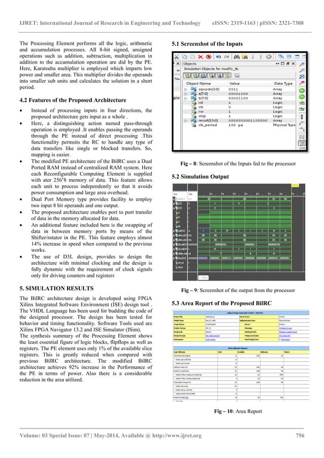 Reconfigurable And Versatile Bil Rc Architecture Design With An Area And Power Efficient