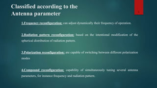 Reconfigurable antenna for research work | PPT