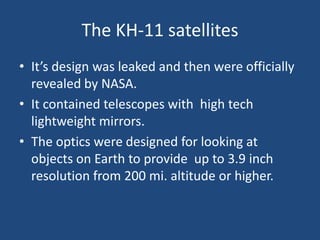 Reconnaissance satellite or Spy Satellite | PPTX