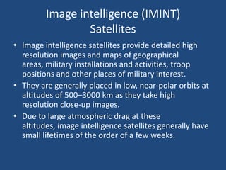 Reconnaissance satellite or Spy Satellite | PPTX