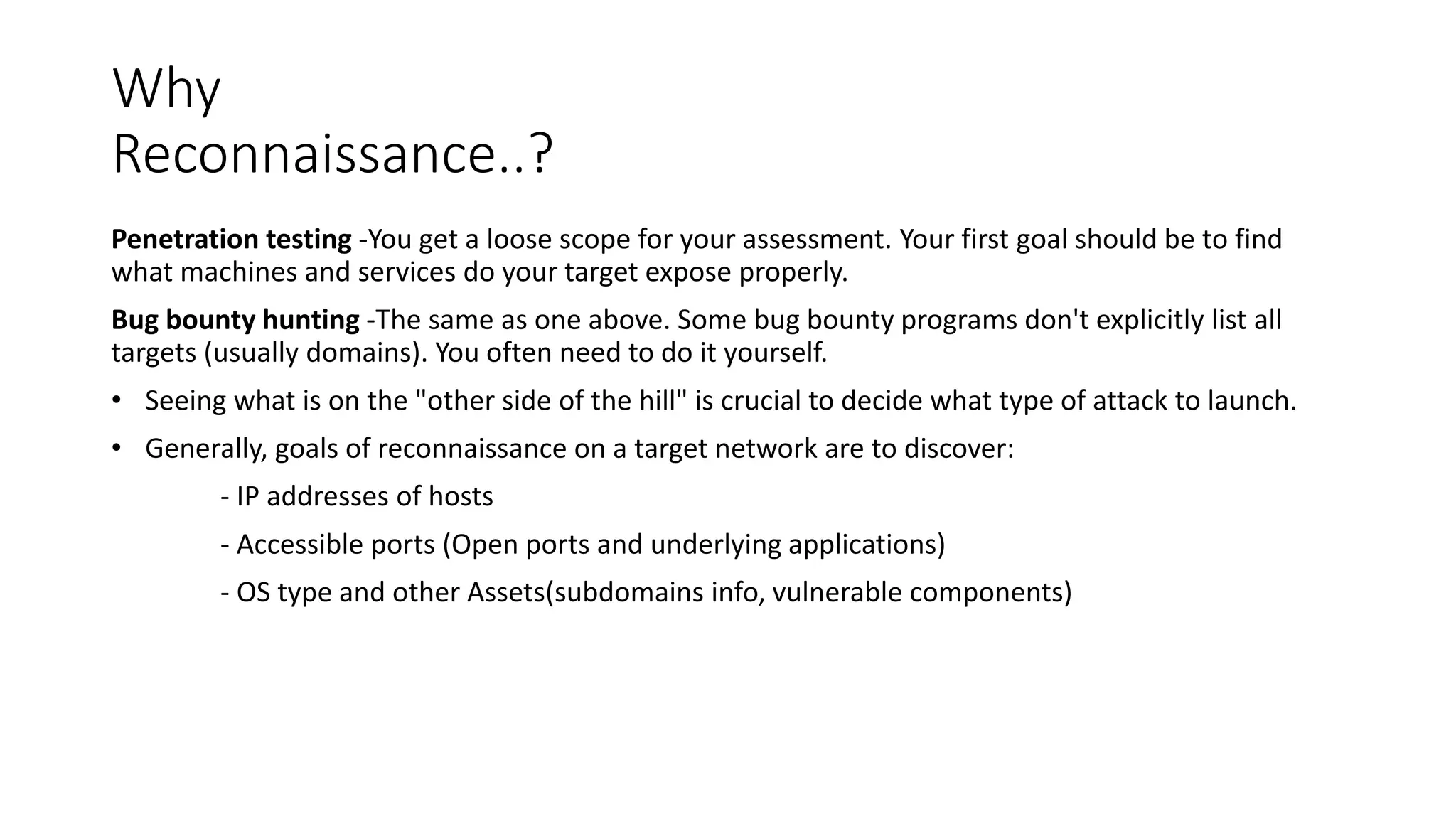 Reconnaissance | PPTX