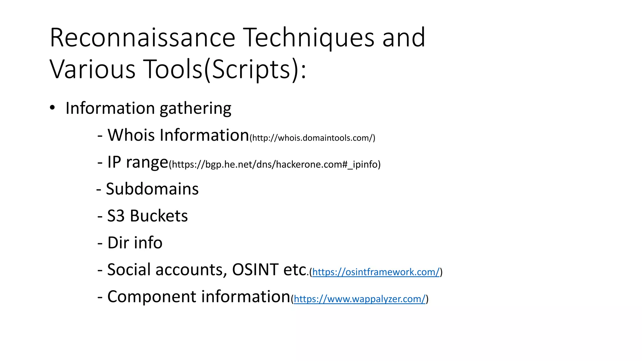 Reconnaissance | PPTX