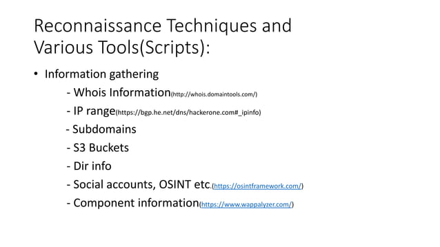 Reconnaissance | PPTX