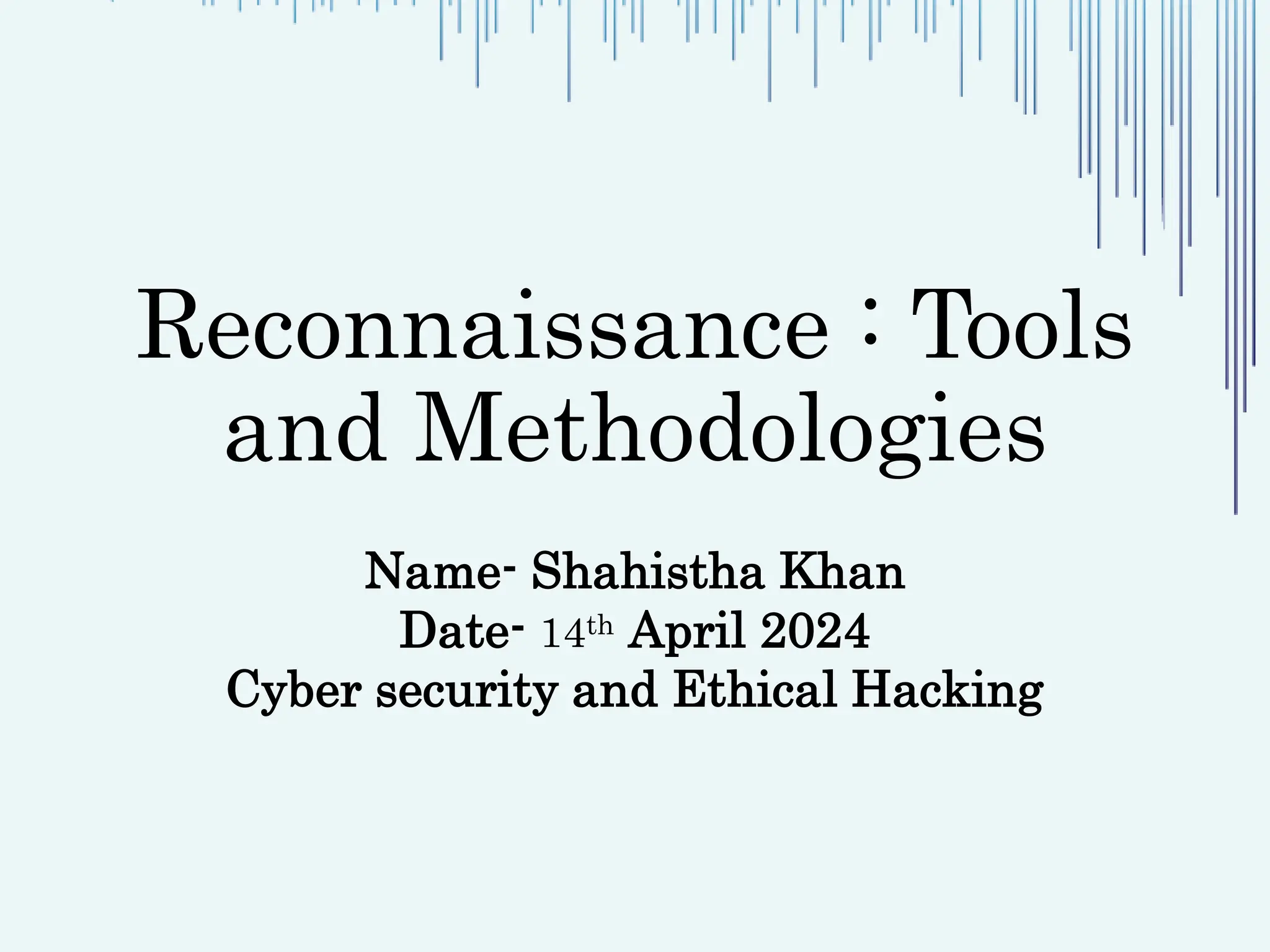 Cyber Security Project Presentation: Unveiling Reconnaissance Tools and ...