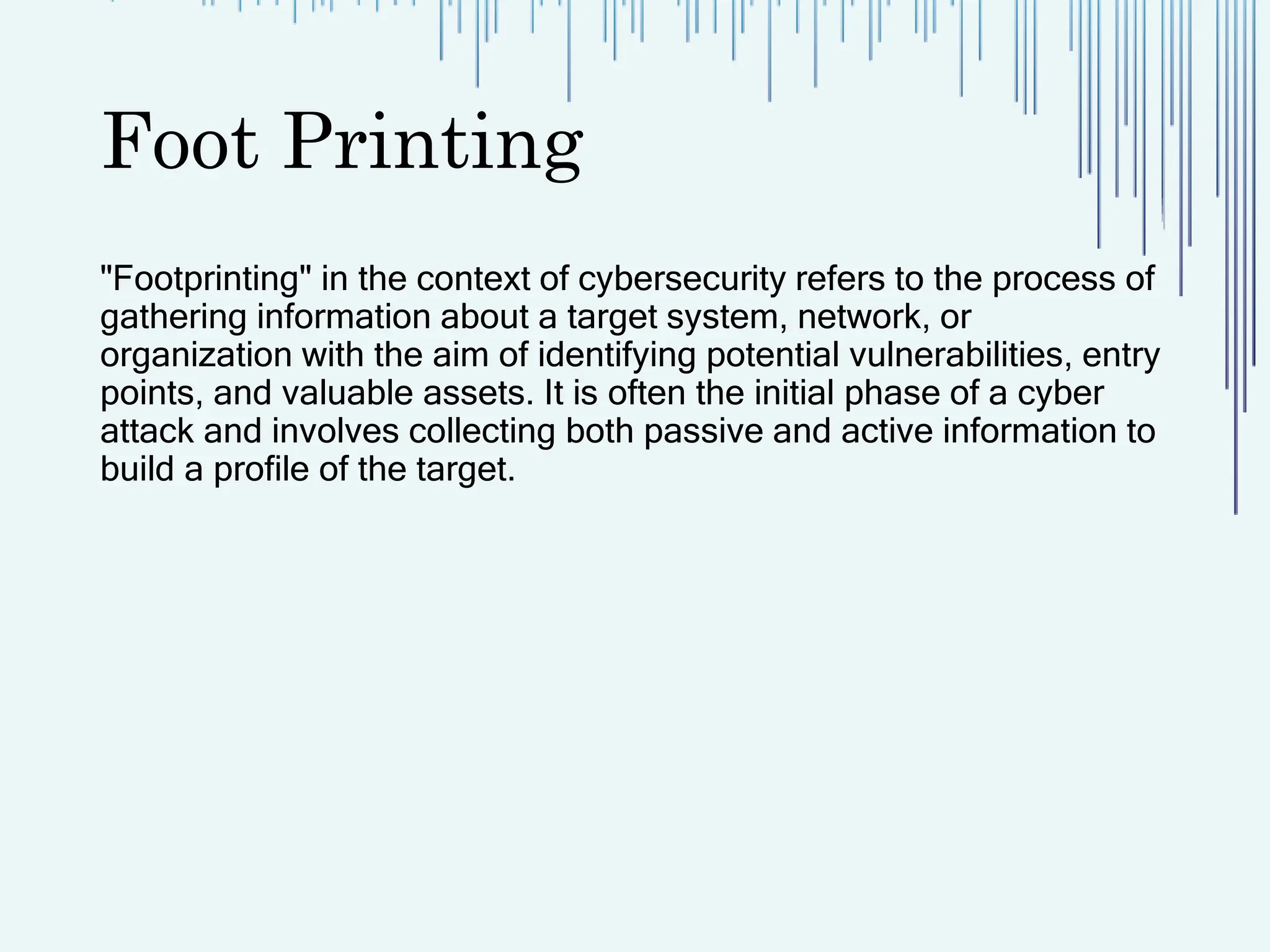 Cyber Security Project Presentation: Unveiling Reconnaissance Tools and Technologies in ...