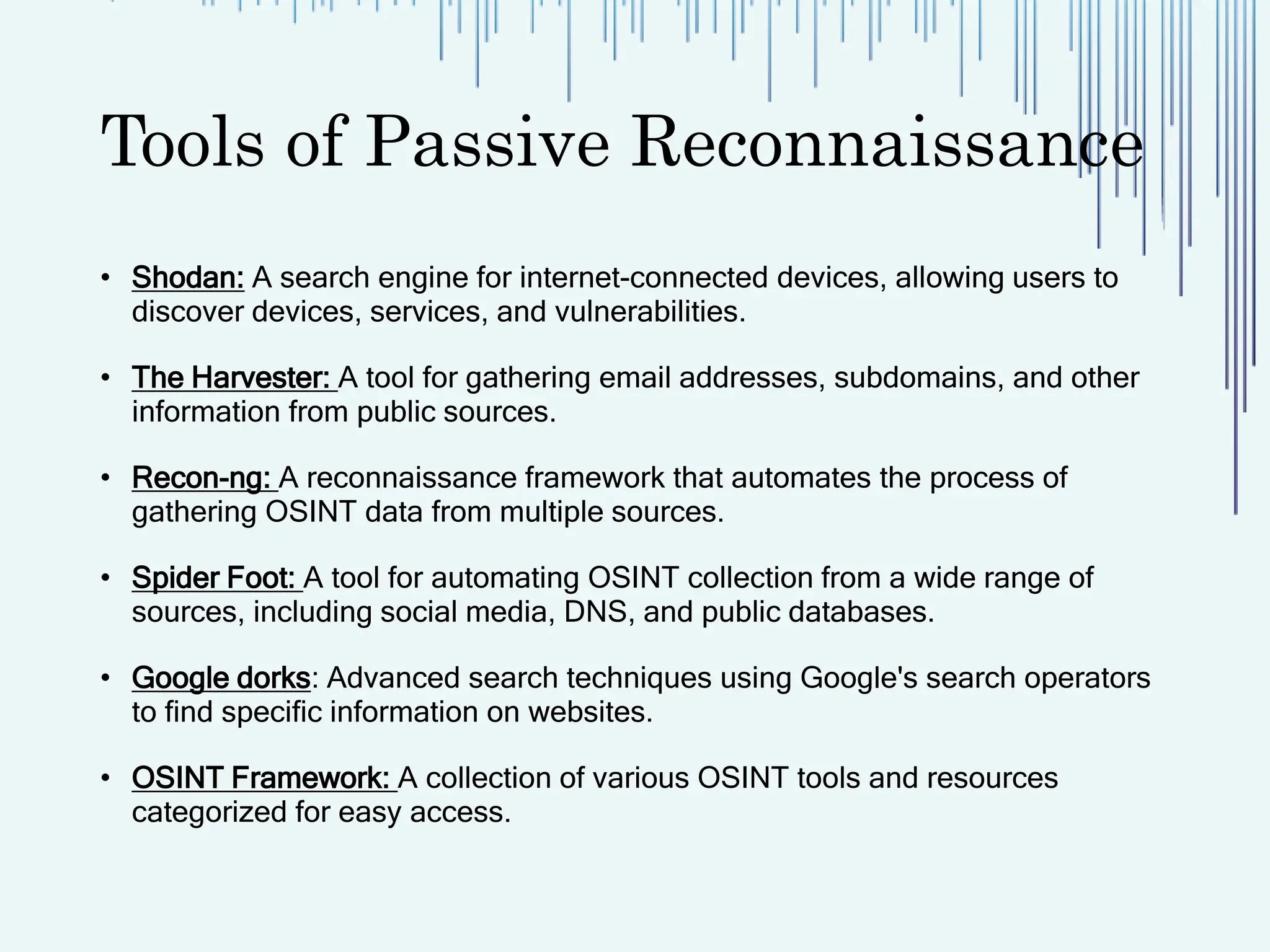 Cyber Security Project Presentation: Unveiling Reconnaissance Tools and ...