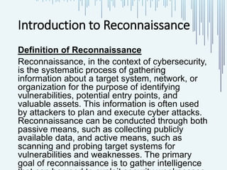 Cyber Security Project Presentation: Unveiling Reconnaissance Tools and ...
