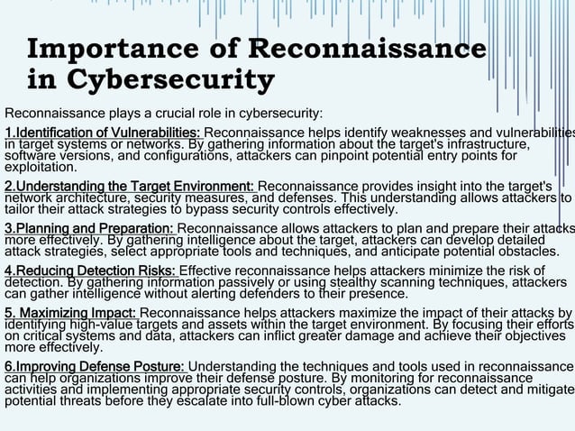 Cyber Security Project Presentation: Unveiling Reconnaissance Tools and ...