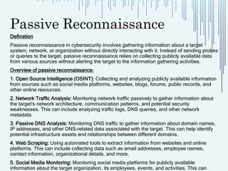 Cyber Security Project Presentation: Unveiling Reconnaissance Tools and ...