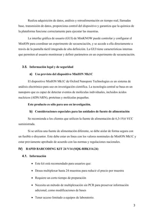 Reconocimiento del Secuenciador de nanoporos (Nanopore sequencing ...