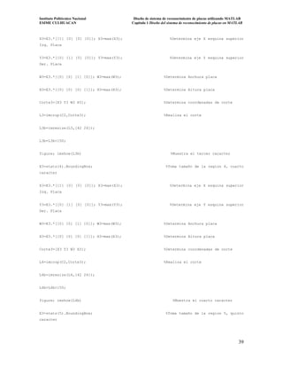 Reconocimiento de placas matlab | PDF
