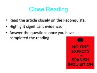 Reconquista and Spanish Inquisition | PPTX