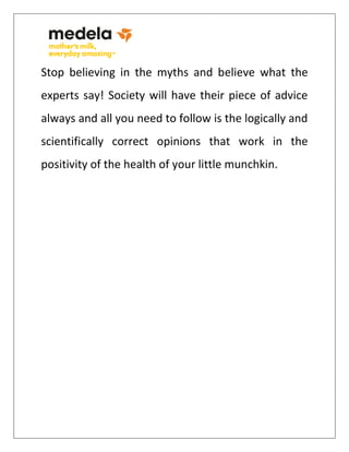 Reconsidering the Breastfeeding Myths and Facts | PDF