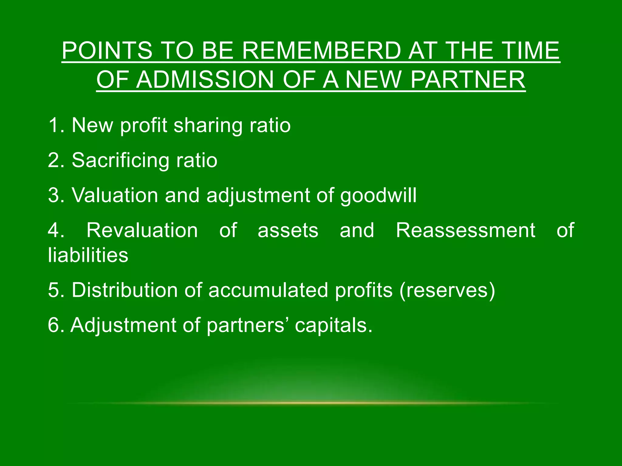 Reconstitution of a partnership firm admission of | PPTX