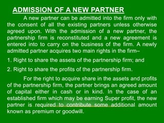 Reconstitution of a partnership firm admission of | PPTX