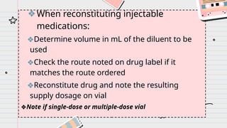 Reconstitution of solutions presentation | PPTX