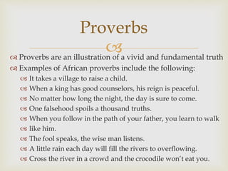 Reconstructing africa’s history : oral tradition | PPT