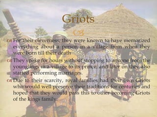 Reconstructing africa’s history : oral tradition | PPT