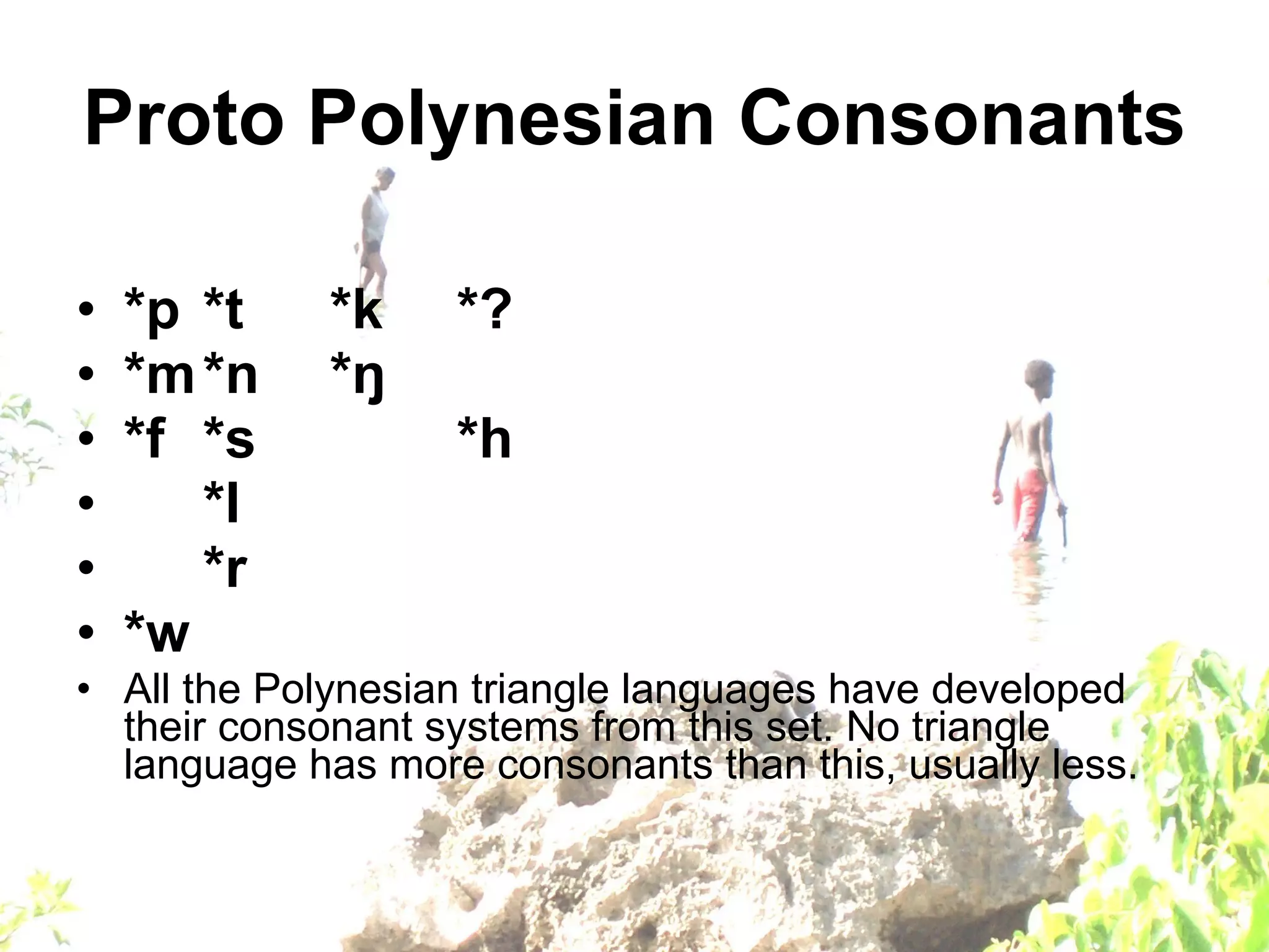 Reconstructing Polynesian | PPT