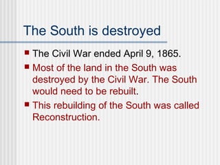 Reconstruction | PPT | Political Issues & policy | Politics