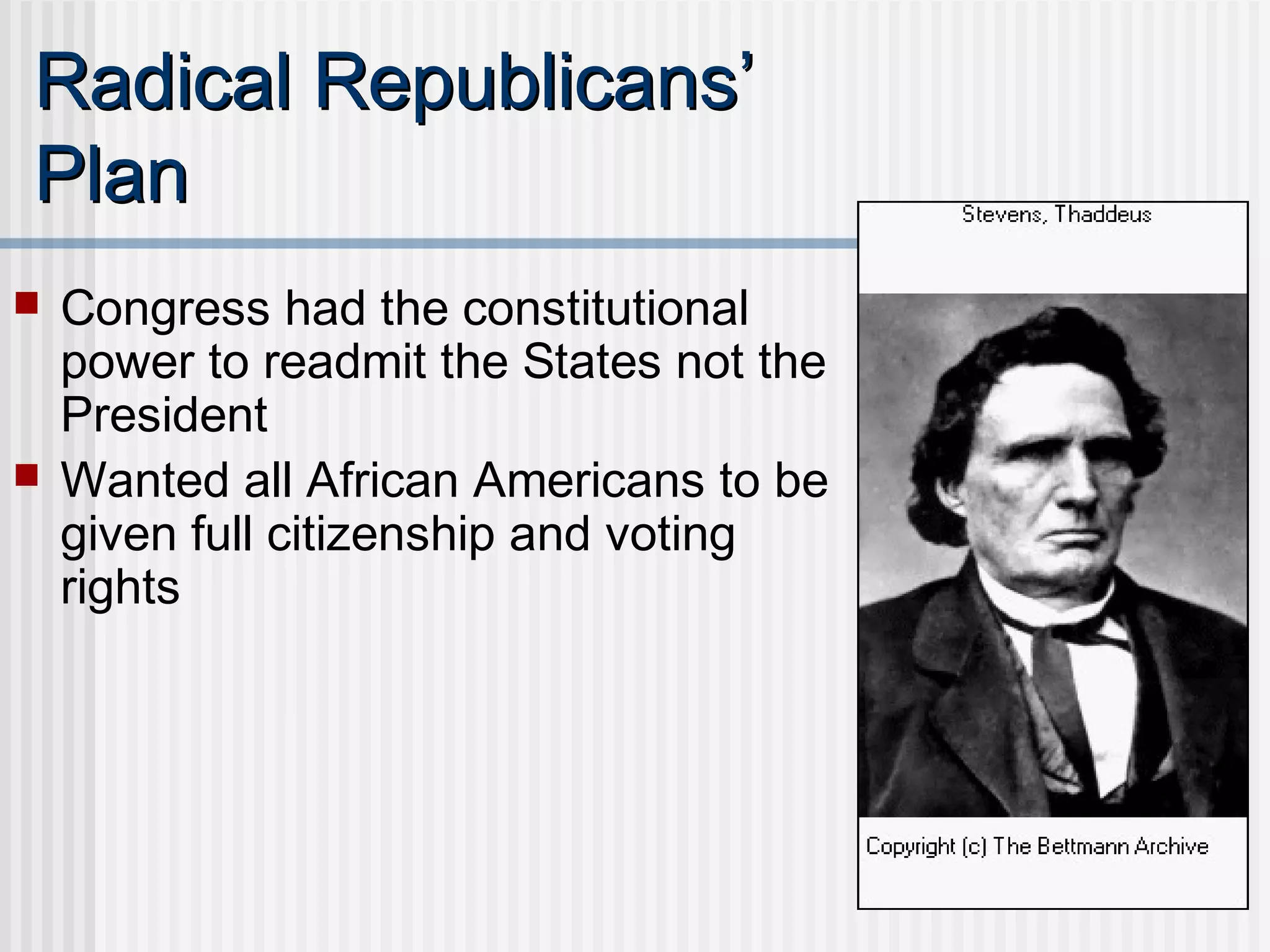 Reconstruction (1865-1877) | PPT