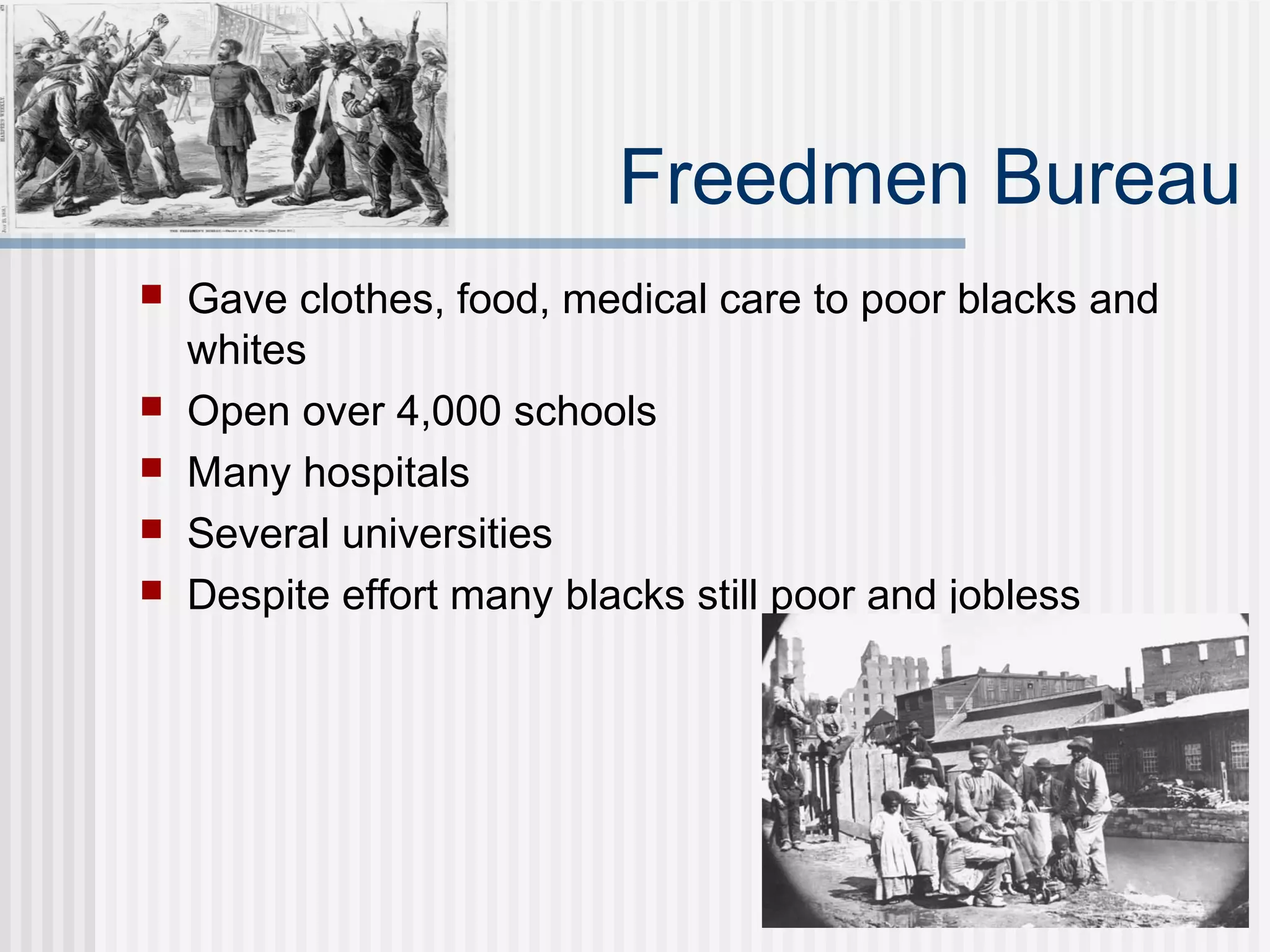 Reconstruction (1865-1877) | PPT