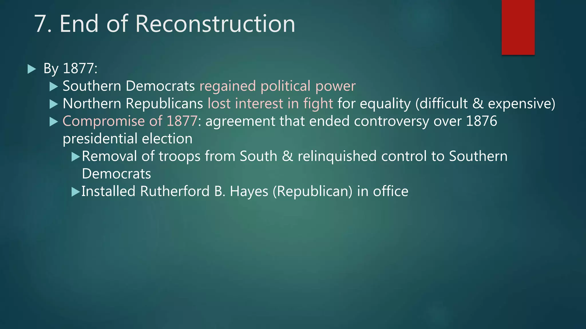 HUM16: Reconstruction Era Art | PPT