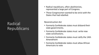 Reconstruction | PPTX | Political Issues & policy | Politics