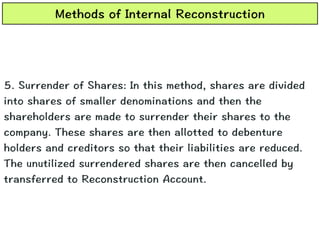 Reconstruction of Companies | PDF