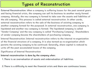 Reconstruction of Companies | PDF