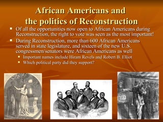 Reconstruction and the black experience | PPT