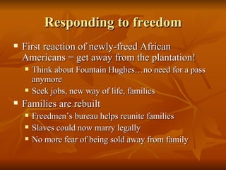 Reconstruction and the black experience | PPT