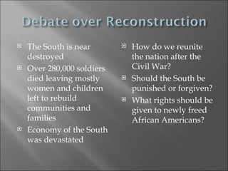 Chapter 17 - Reconstruction | PPT