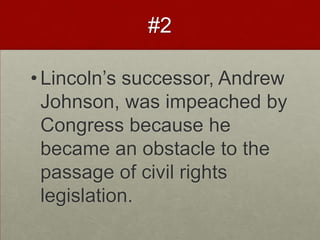 Reconstruction: Key Facts (Fall 2012) | PPTX