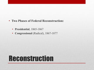 Reconstruction (2) | PPTX