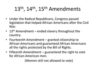 Reconstruction Power Point | PPTX