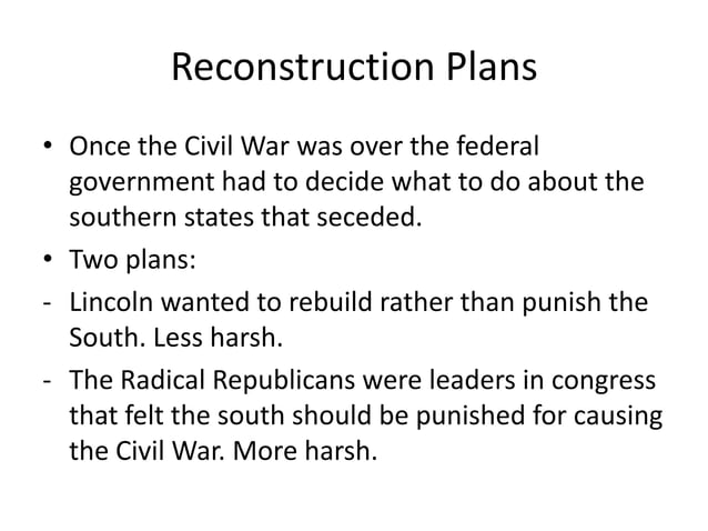 Reconstruction Power Point | PPTX