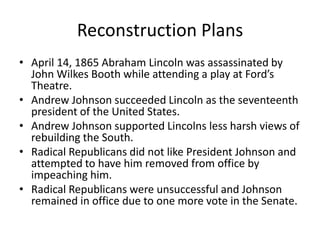 Reconstruction Power Point | PPTX