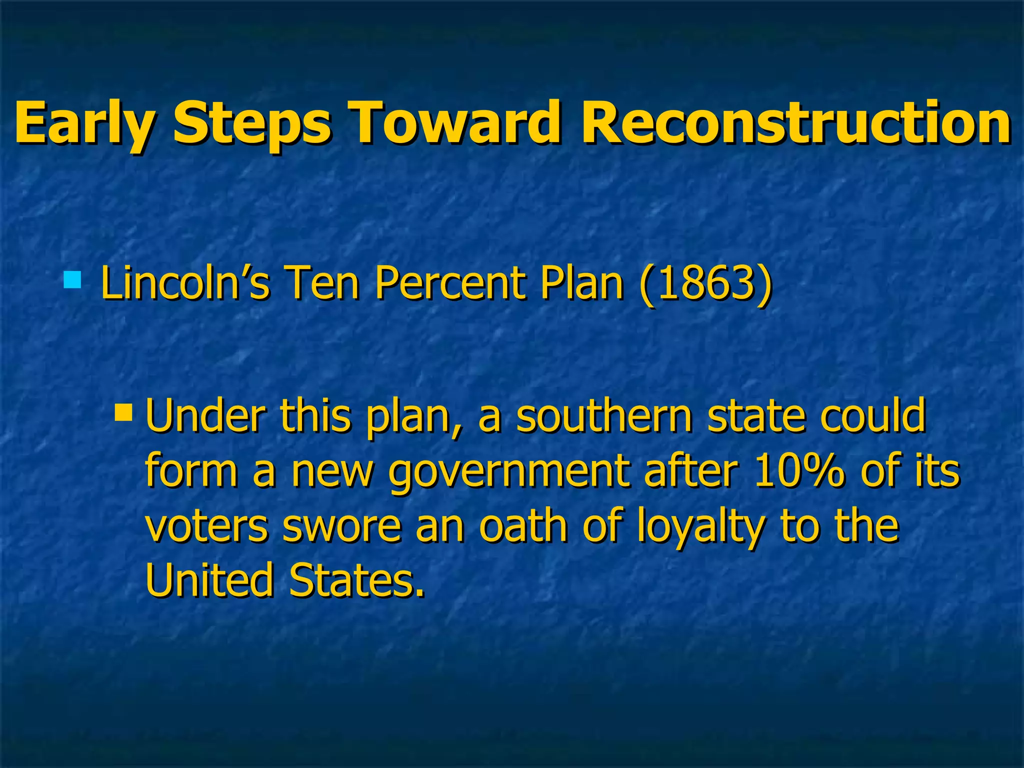 Reconstruction and changes in the united states | PPT