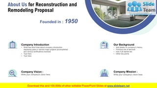 Reconstruction And Remodeling Proposal PowerPoint Presentation Slides | PPT