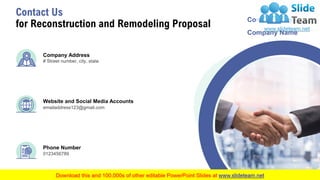 Reconstruction And Remodeling Proposal PowerPoint Presentation Slides | PPT