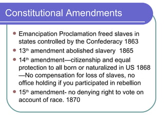 Reconstruction and the dismantling of reconstruction | PPT