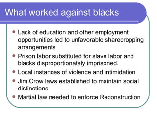 Reconstruction and the dismantling of reconstruction | PPT