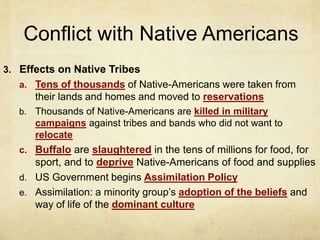 Reconstruction conflict with native american s | PPT