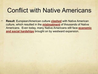 Reconstruction conflict with native american s | PPT