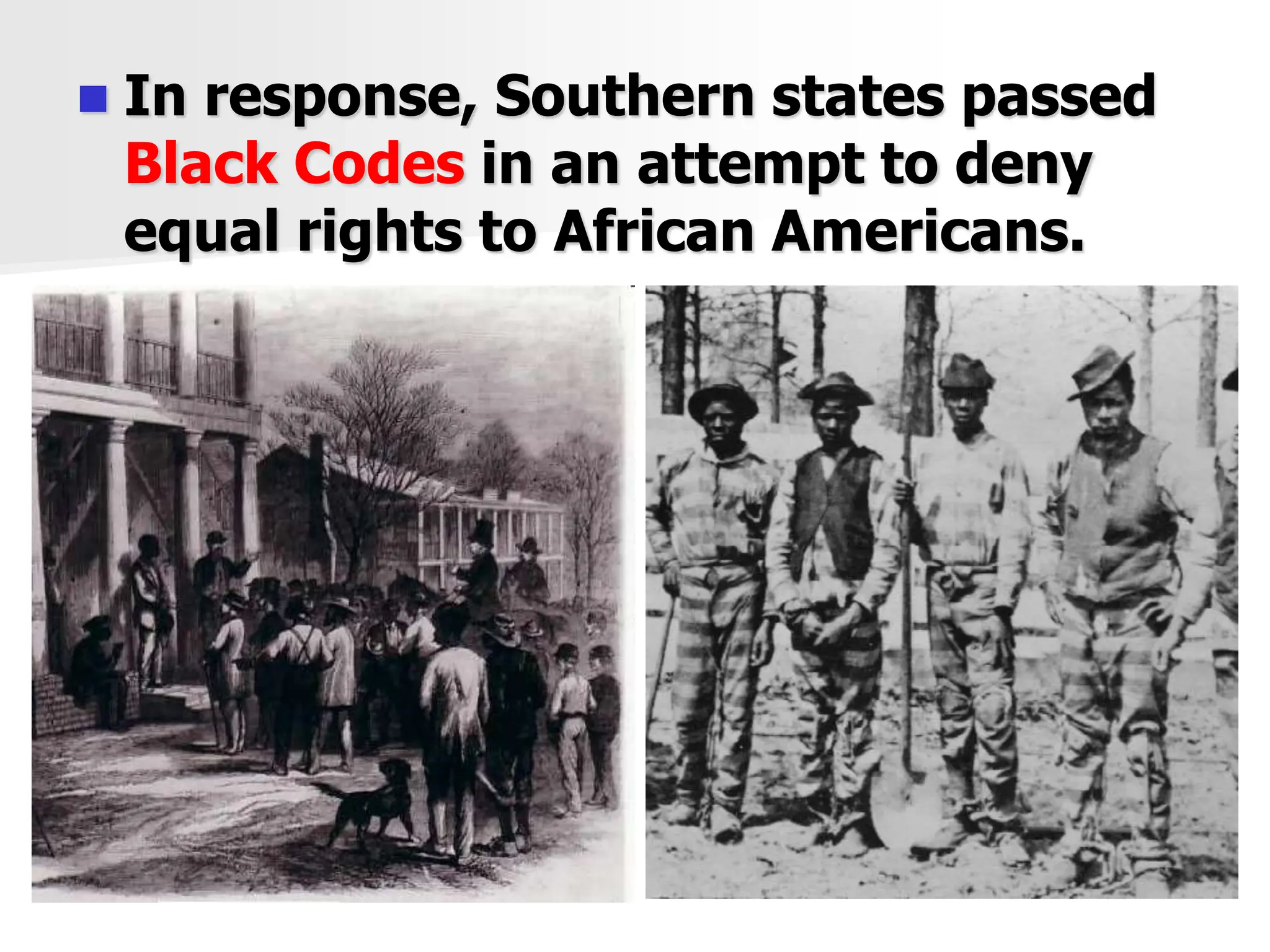 Reconstruction Early Years and Reconstruction Amendments.ppt