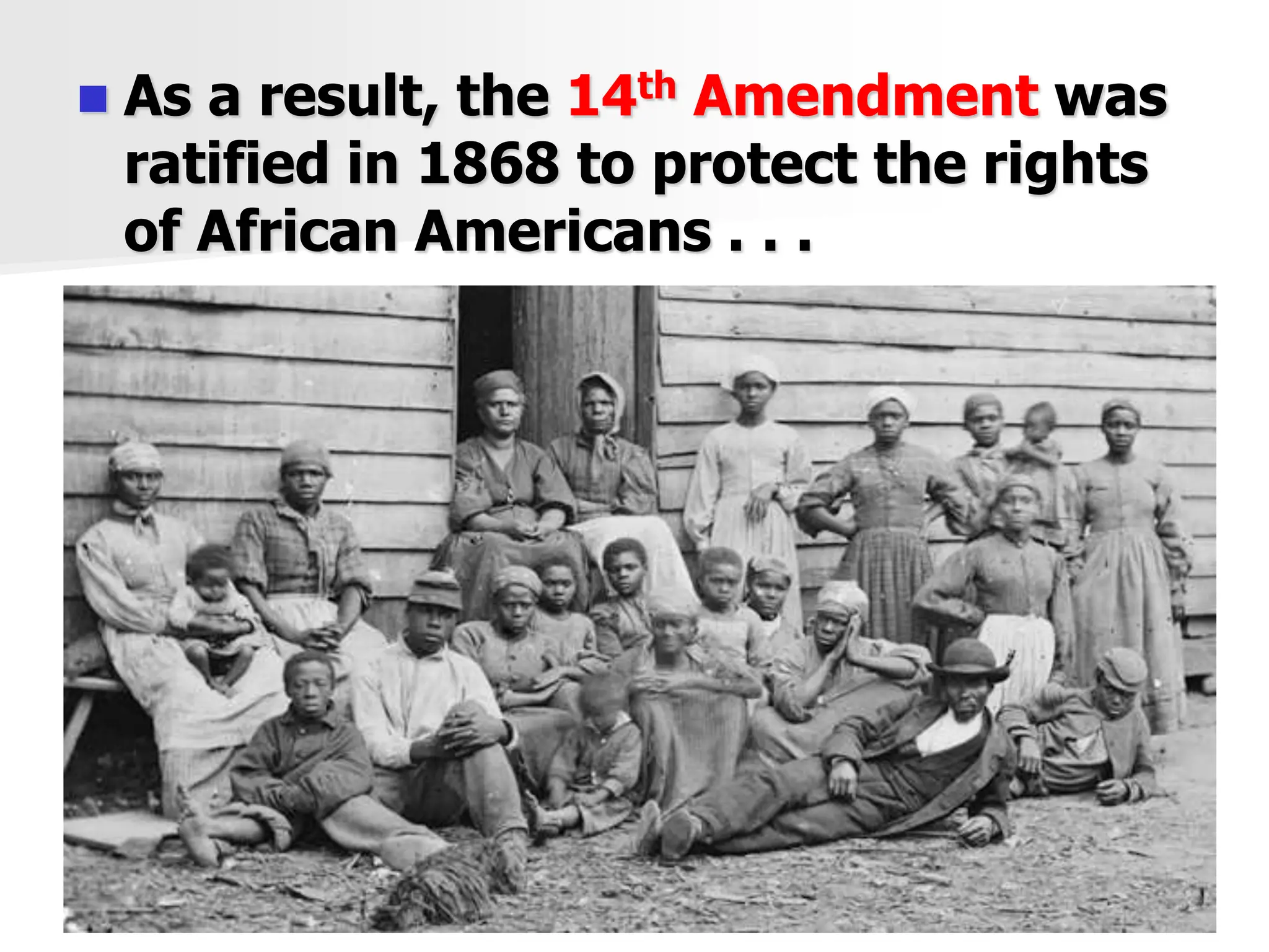Reconstruction Early Years and Reconstruction Amendments.ppt